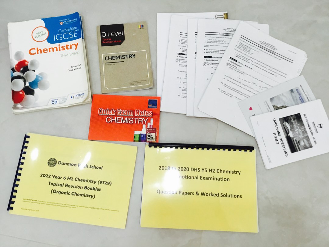 Dunman High Sec Yr 5 & 6 Chemistry IGCSE O Level Upper & Lower ...