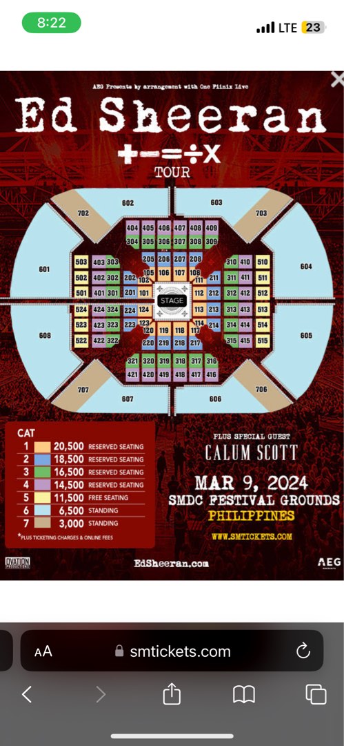 Ed Sheeran Multiply Tour Manila (March 9) - Standing, Tickets ...