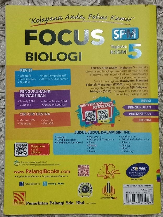 Focus Biologi SPM Tingkatan 5 (KSSM), Hobbies & Toys, Books & Magazines ...