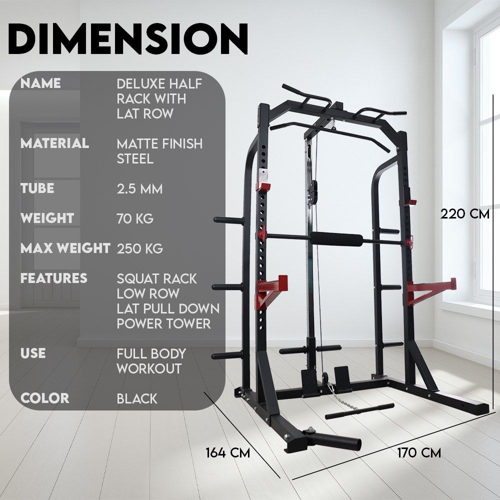 Gym Rack power rack squat rack heavy duty very stable with lat pull ...