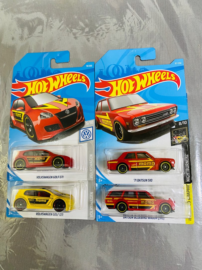 Hot Wheels MOMO Volkswagen Golf 71’ Datsun Bluebird Wagon 510, Hobbies ...