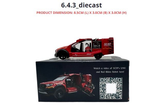 [SOLD] 1:64 SGFPC 2023 SCDF LF6G and Red Rhino Robot | Singapore ...