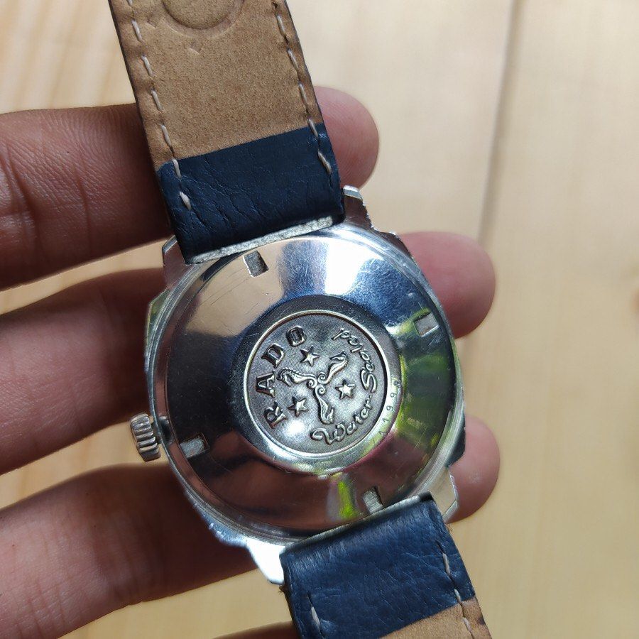 Jam tangan Vintage Rado Voyager Water Sealed Blue Dial Automatic Swiss ...