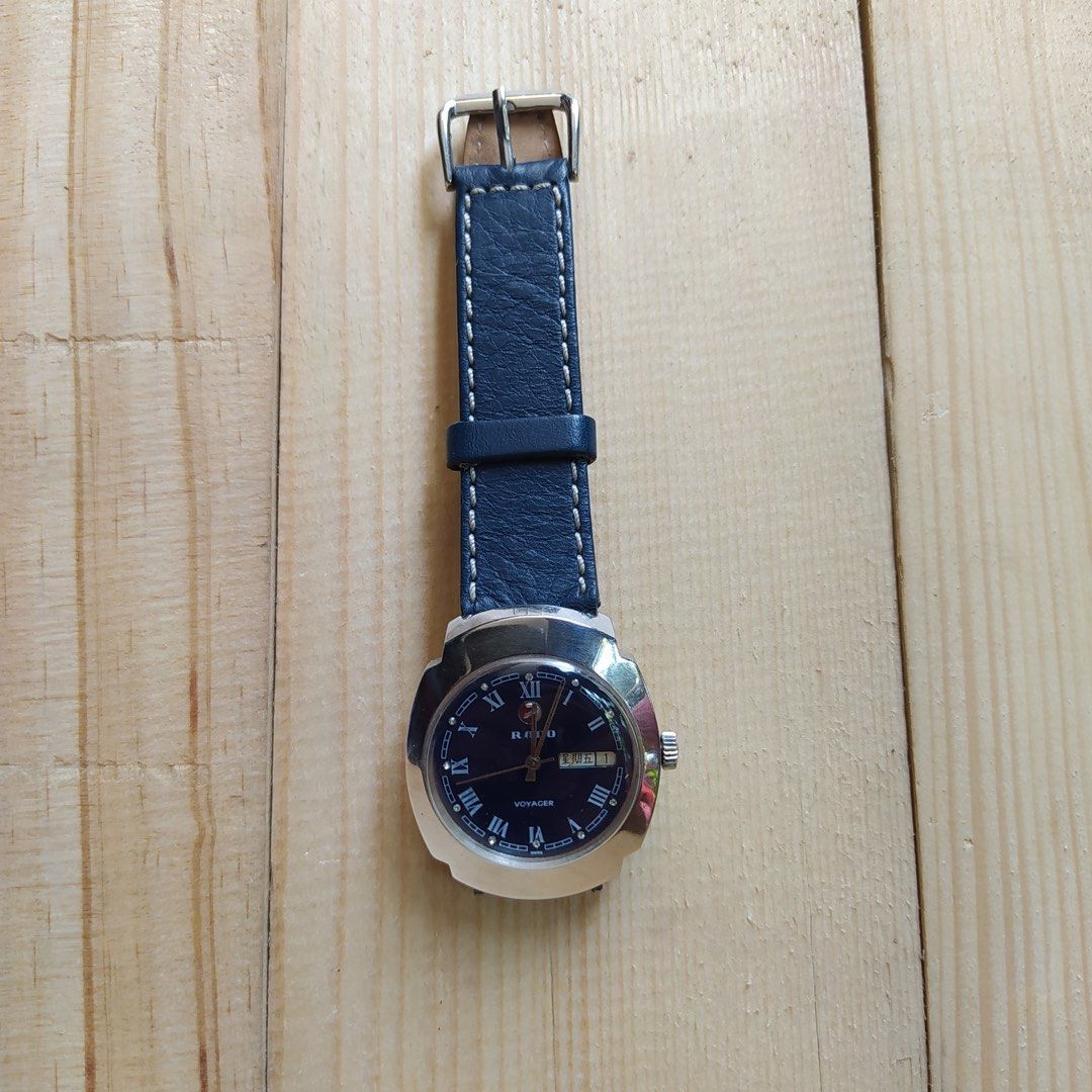 Jam tangan Vintage Rado Voyager Water Sealed Blue Dial Automatic Swiss ...