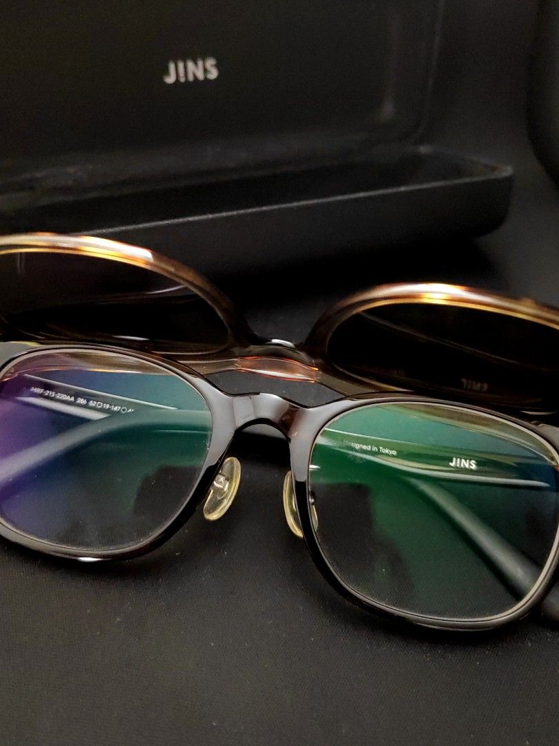 JINS: with Magnetic Clip On Sunglasses, Women's Fashion, Watches & Accessories, Sunglasses ...