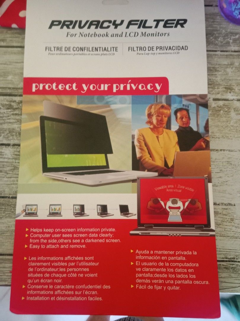 Lcd computer privacy filter, Computers & Tech, Parts & Accessories ...