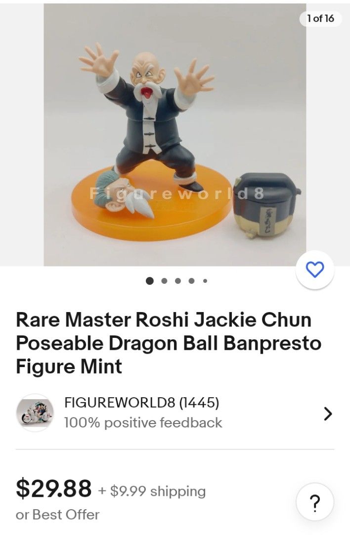 Dragon Ball Action Figuart: Master Roshi Jackie Chun, Hobbies & Toys ...