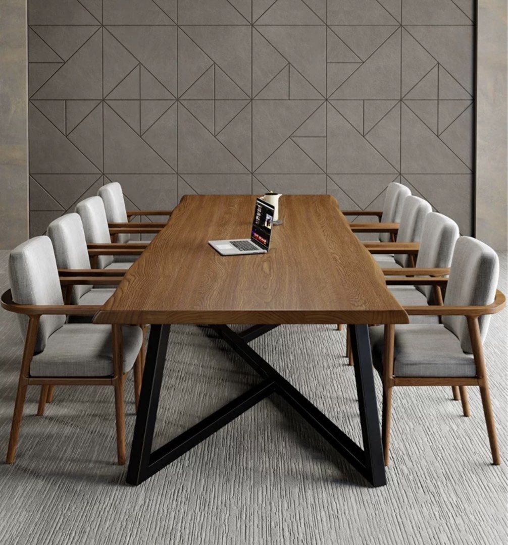 MODRIAL Rustic Solid Wood Dining Table, Furniture & Home Living ...