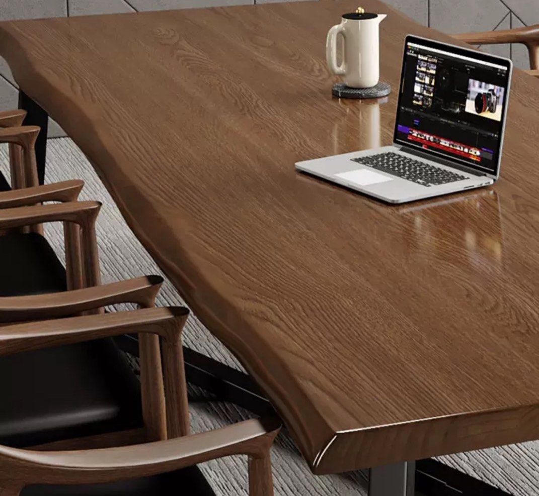 MODRIAL Rustic Solid Wood Dining Table, Furniture & Home Living ...
