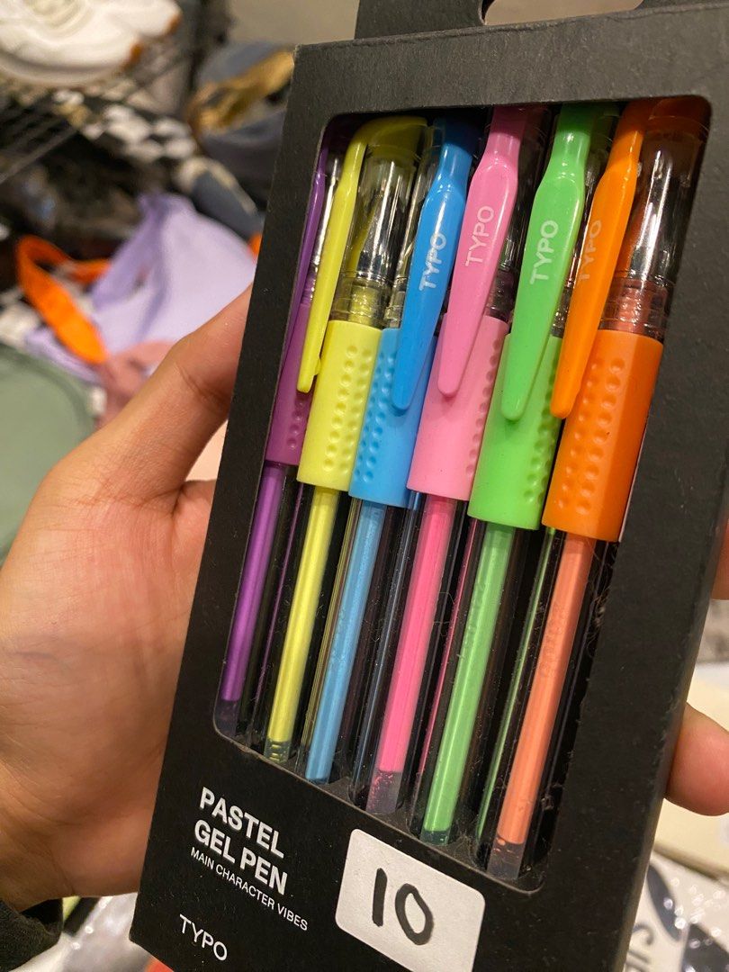Pastel Gel Pen TYPO, Hobbies & Toys, Stationery & Craft, Stationery ...