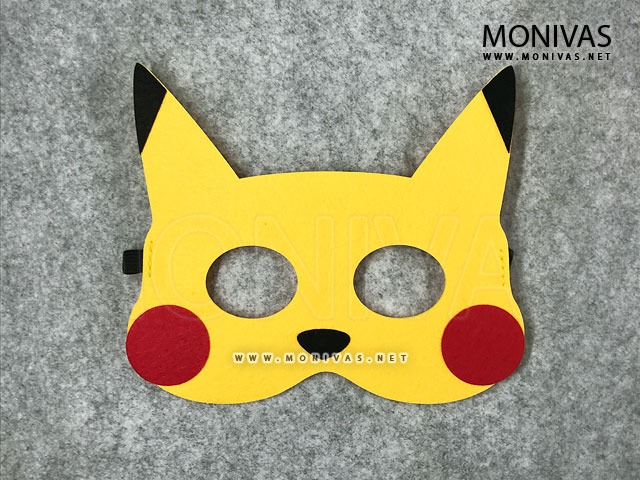 Pikachu Face Mask Kids Pokemon Party Character Roleplay Cosplaying ...