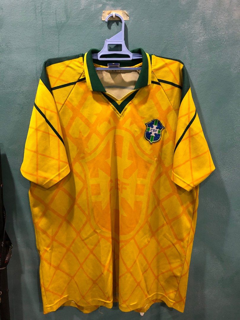 (Pit 24) Vintage Brazil Jersey, Men's Fashion, Tops & Sets, Tshirts ...