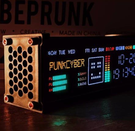 PUNKCYBER creative electronic pseudo-fluorescent tube clock WFD retro ...