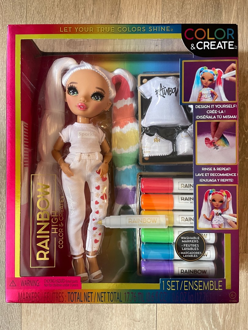 Rainbow high doll color & create, 興趣及遊戲, 玩具 & 遊戲類 - Carousell
