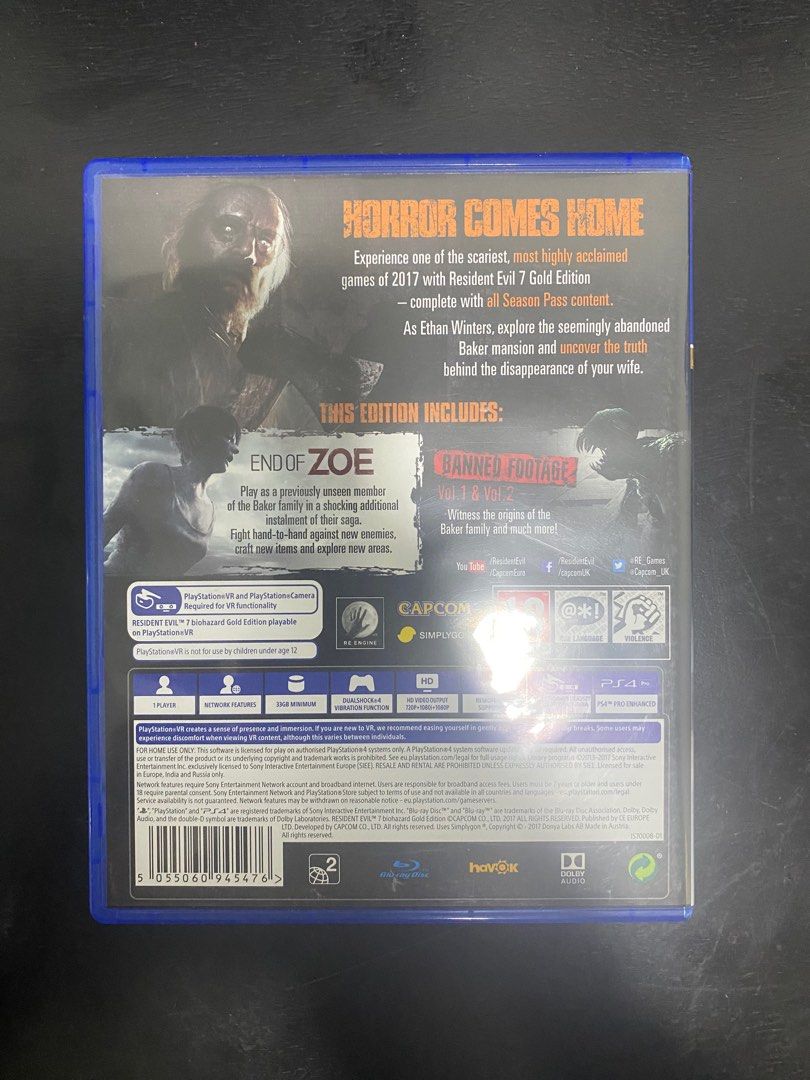 Resident Evil VII : Biohazard ( Gold Edition ), Video Gaming, Video ...