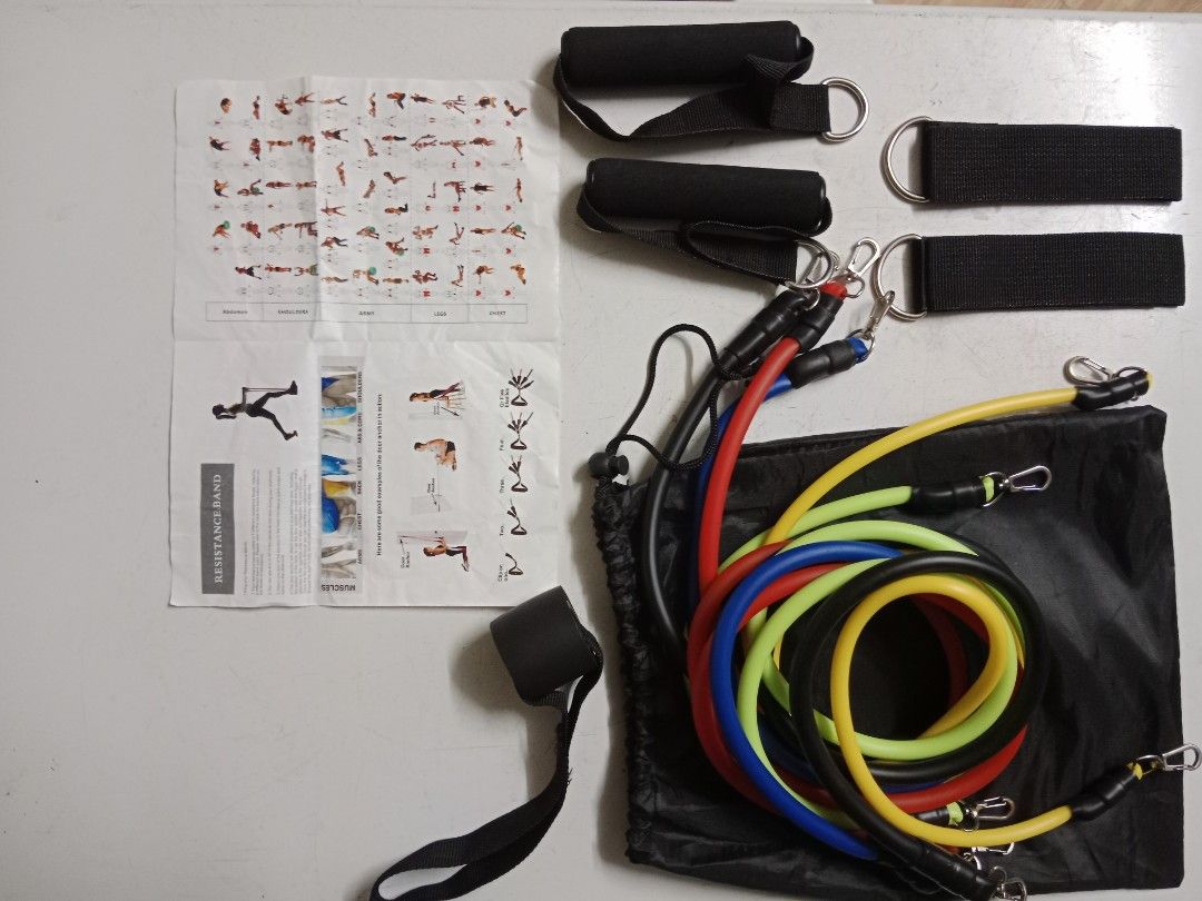Resistance Bandkit complete with Workout Guide, Sports Equipment ...