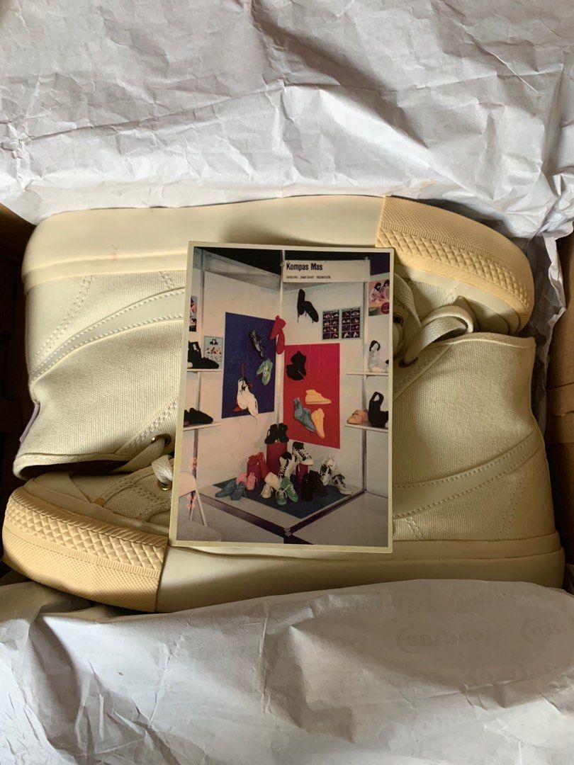 SEPATU COMPASS GAZELLE HIGH CREAM, Men's Fashion, Footwear, Sneakers on ...