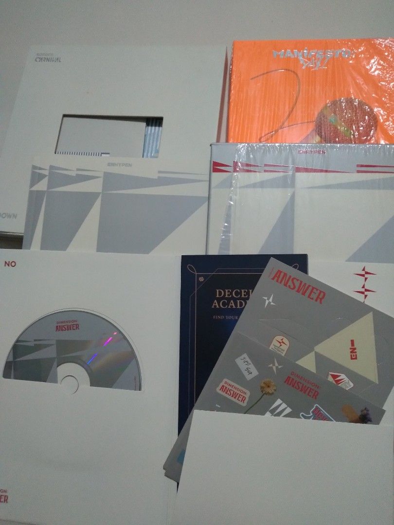 Set of 3: Unsealed Enhypen Albums; Border: Carnival ver down, Dimension ...