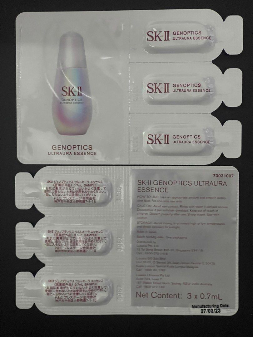 SK-II Genoptics Ultraura Essence Sachet 0.7ml x 3, Beauty & Personal Care, Face, Face Care on ...