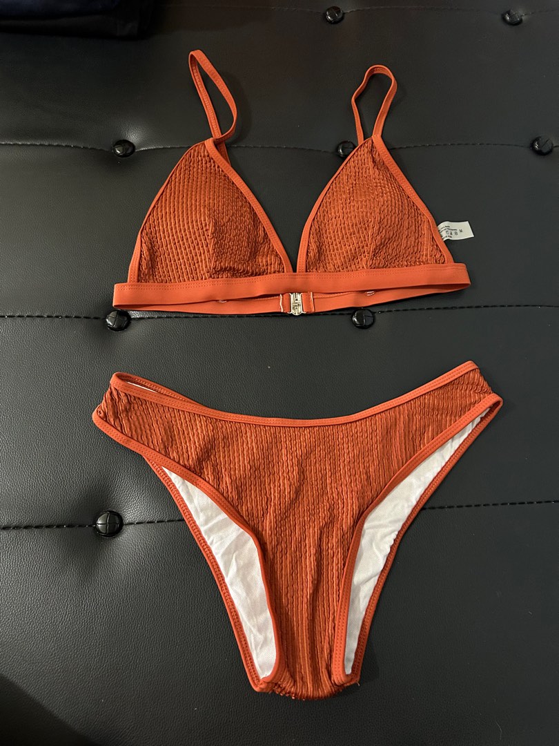 Swimsuit 6 - textured rust-colored, Women's Fashion, Swimwear, Bikinis ...