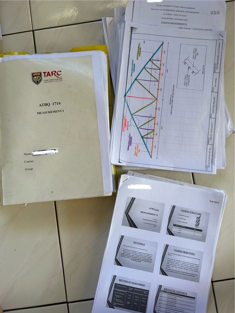TARUC/TARUMT Quantity Surveying (QS) Diploma Studies - lecture notes ...