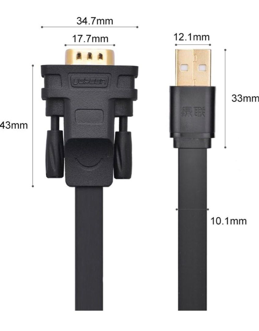 Usb To Rs 232 Db9 Serial Adapter Cable Computers And Tech Parts And Accessories Cables And Adaptors