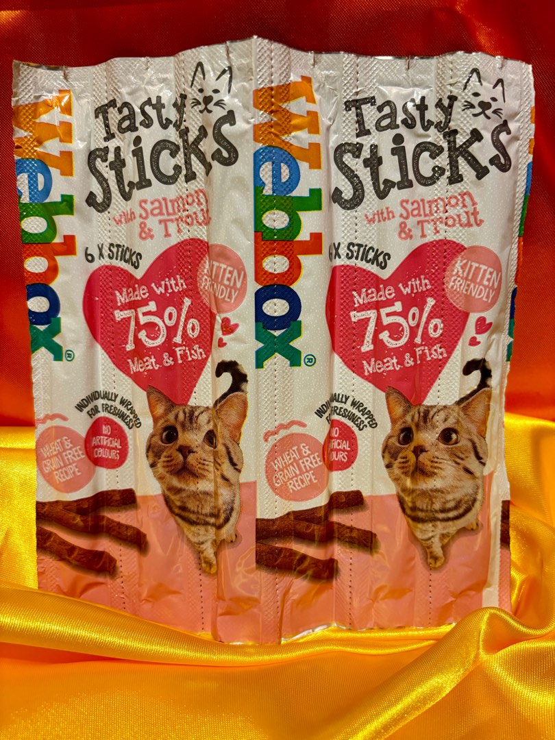 Webbox Tasty Sticks for Kitten 6 sticks 30g (Imported from UK), Pet ...