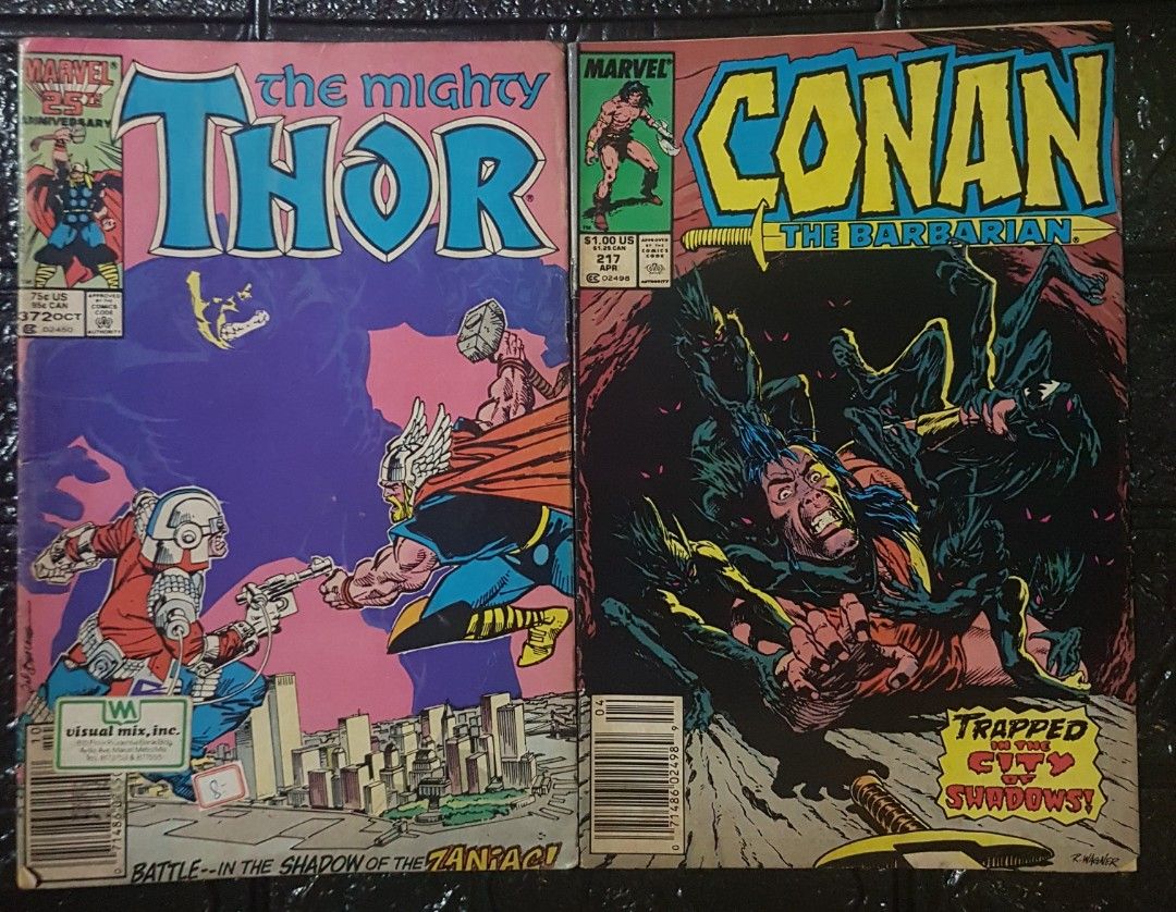1980s VINTAGE COMICS MIGHTY THOR CONAN THE BARBARIAN, Hobbies & Toys ...