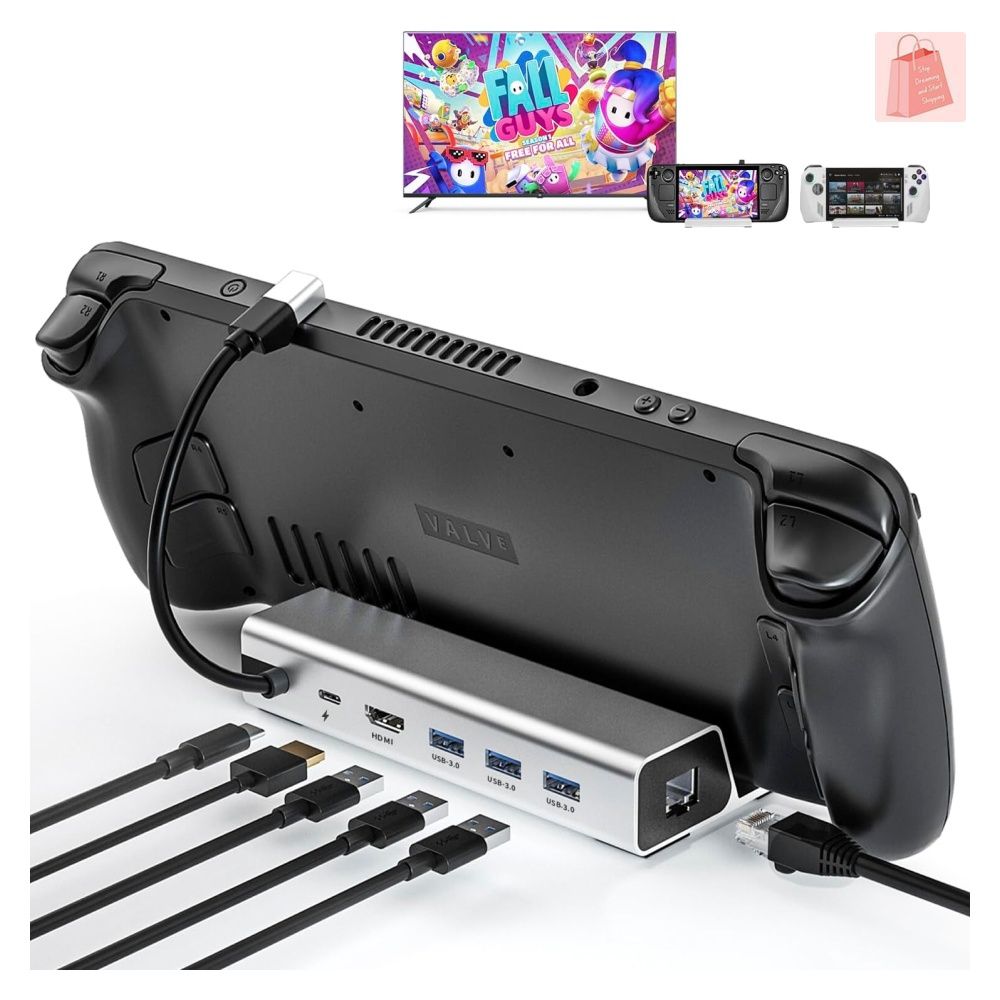 4K@60Hz 1000Mbps Docking Station for Valve Steam Deck OLED Dock/ROG ...