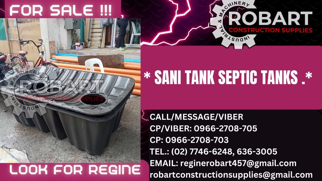 * SANI TANK SEPTIC TANKS .*, Commercial & Industrial, Construction ...