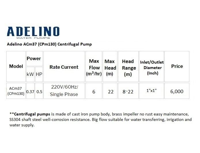 ADELINO AC CENTRIFUGAL PUMPS , Commercial & Industrial, Construction ...
