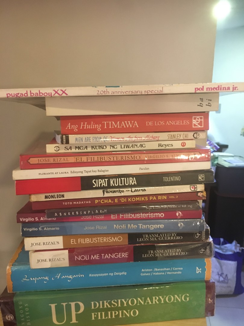 Assorted Filipino Books (UP Dictionary - Pugad Baboy - Noli Me Tangre ...