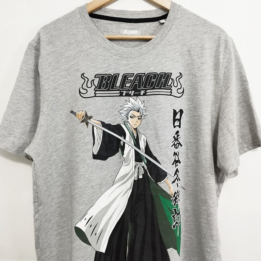 Bleach Anime T-shirt - Captain Toshiro - Anime Merch - Gray Crewneck ...