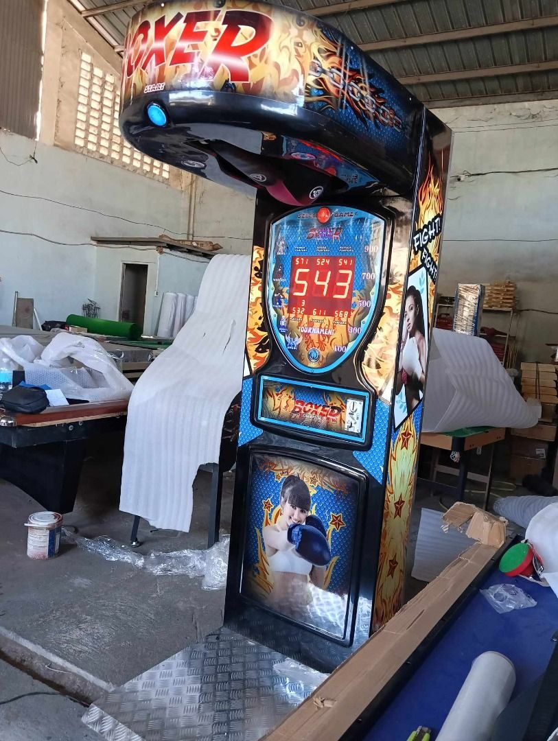 Coin Operated Sport Game Hit Target Electronic Boxing Machine Arcade ...