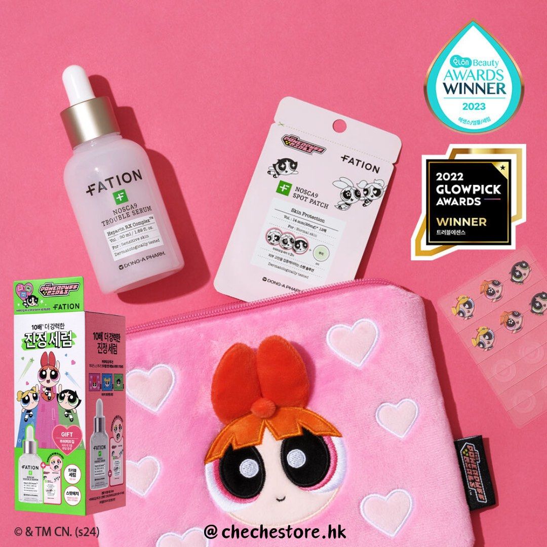 韓國Fation x 飛天小女警The Powerpuff Girls - Fation Noscar9 Trouble Serum Set ...
