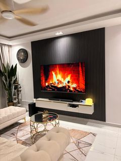 Korea Fluted Panel with LED Light Install / Miga Fluted Panel / Korea ...