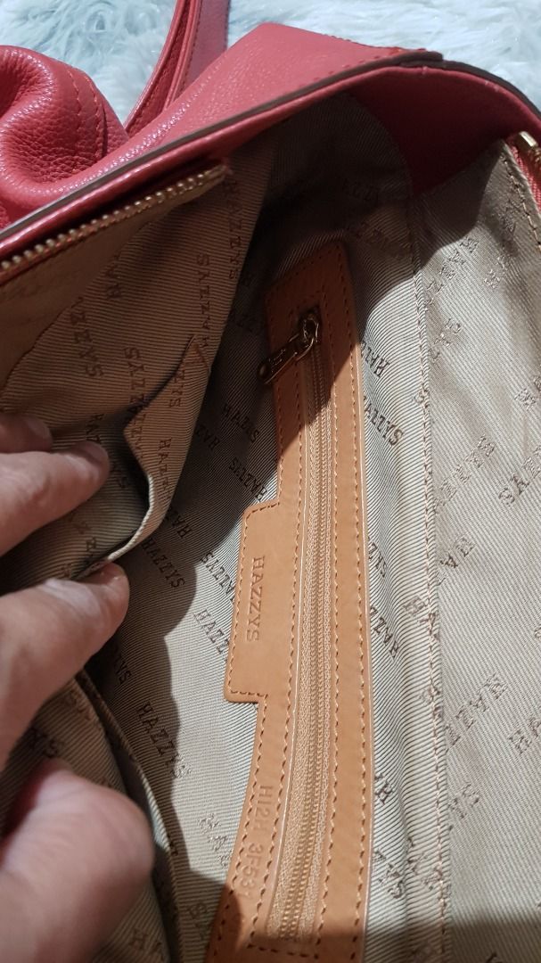 Hazzys Leather Backpack, Women's Fashion, Bags & Wallets, Backpacks on ...