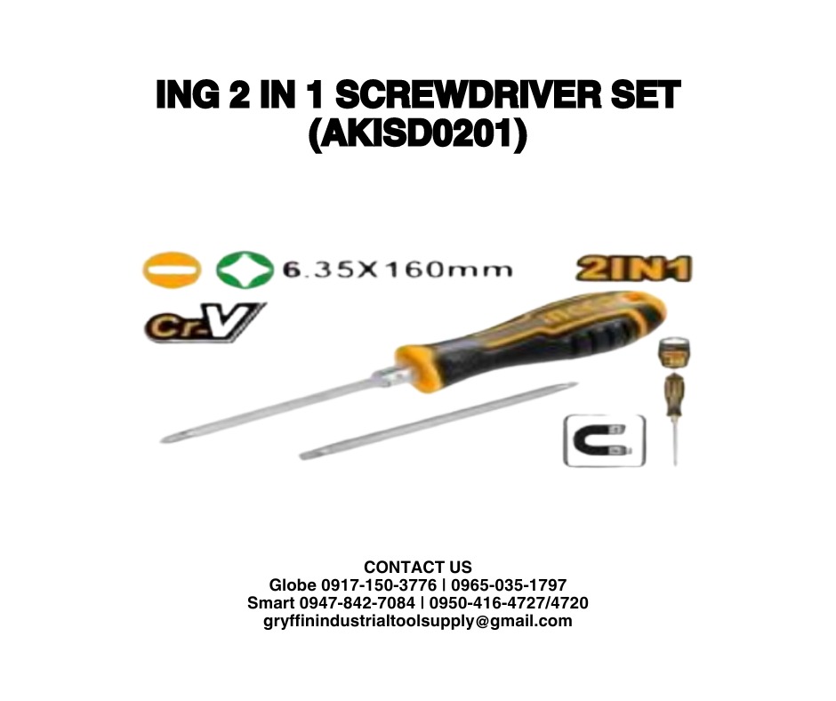 ING 2 IN 1 SCREWDRIVER SET (AKISD0201), Commercial & Industrial ...