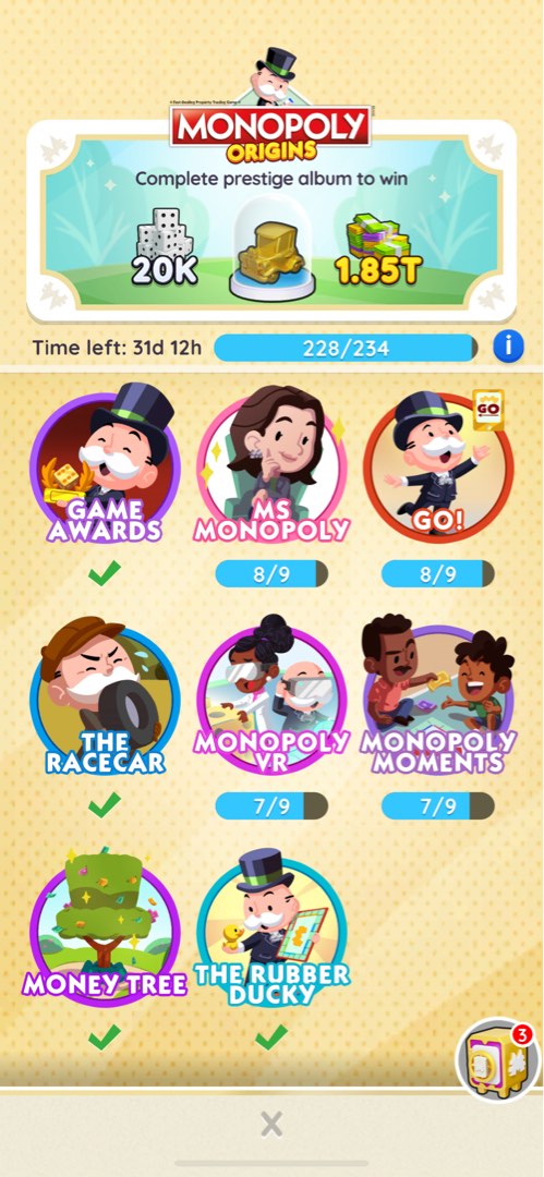 Monopoly GO origin stickers, Video Gaming, Gaming Accessories, In-Game ...