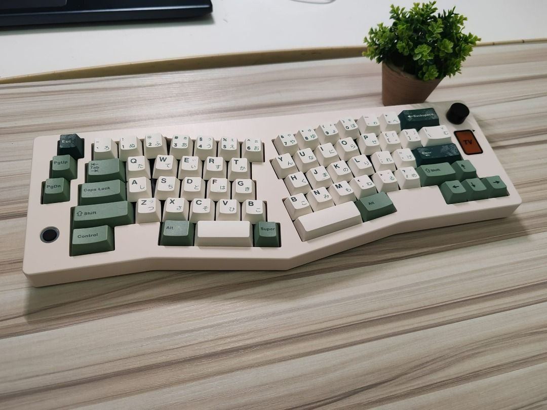 Nature Themed Ergonomic Alice Arisu 65% Fully Modded Custom Mechanical ...