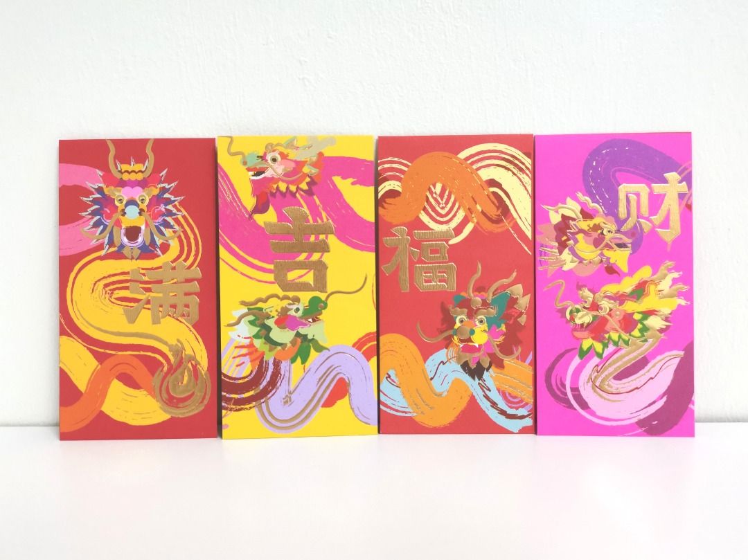 OCBC 2024 Red Packets / Ang Pow / Ang Bao / Hong Bao (8pcs), Hobbies ...
