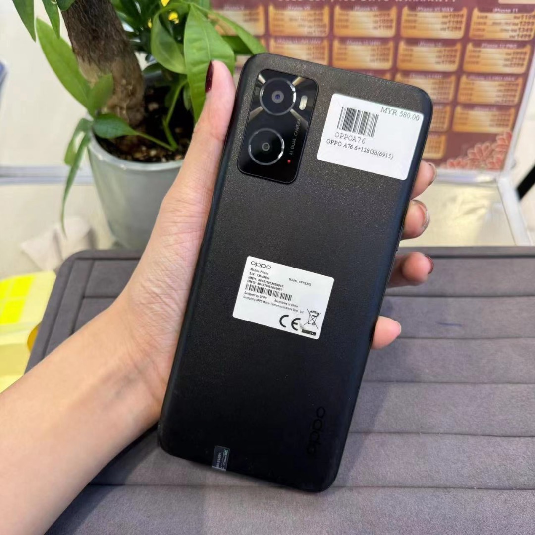 Oppo A76 Glowing Black 128GB, Mobile Phones & Gadgets, Mobile Phones ...