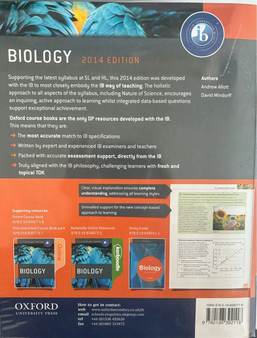 Oxford IBDP Textbook for HL Biology, Hobbies & Toys, Books & Magazines ... Oxford IBDP Textbook for HL Biology, Hobbies & Toys, Books & Magazines ...