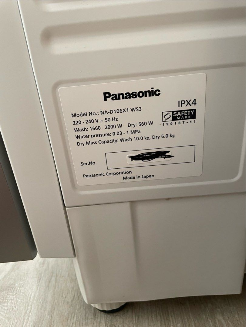 Panasonic Premium ECONAVI Washer/Dryer, TV & Home Appliances, Washing ...