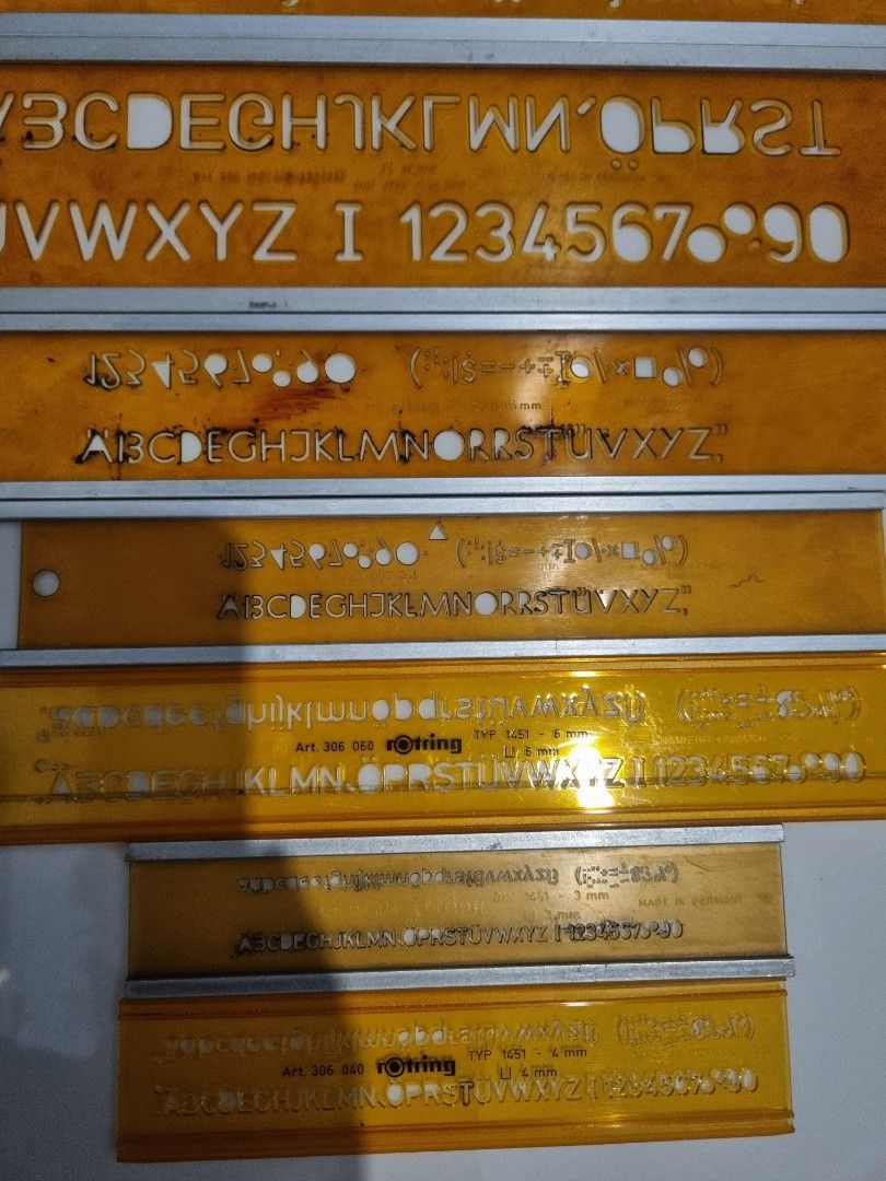 ROTRING TECHNICAL DRAWING TEMPLATE, Desain & Kerajinan Tangan, Karya ...