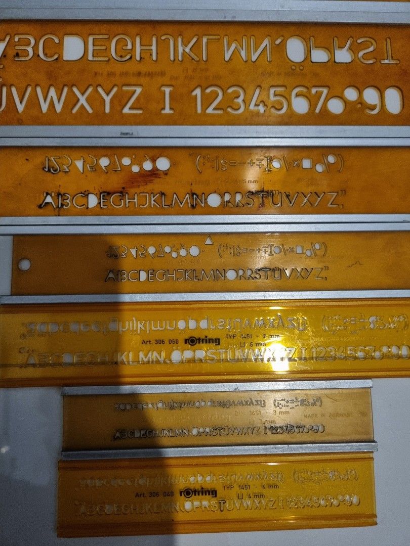 ROTRING TECHNICAL DRAWING TEMPLATE, Desain & Kerajinan Tangan, Karya ...