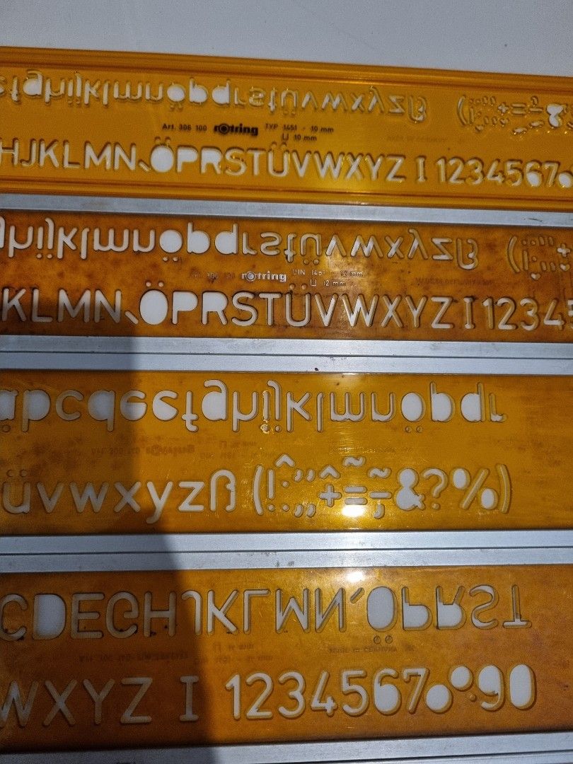 ROTRING TECHNICAL DRAWING TEMPLATE, Desain & Kerajinan Tangan, Karya ...