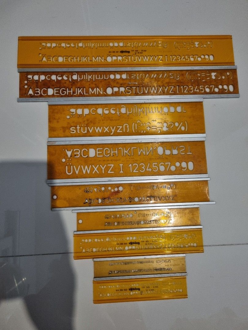 ROTRING TECHNICAL DRAWING TEMPLATE, Desain & Kerajinan Tangan, Karya ...