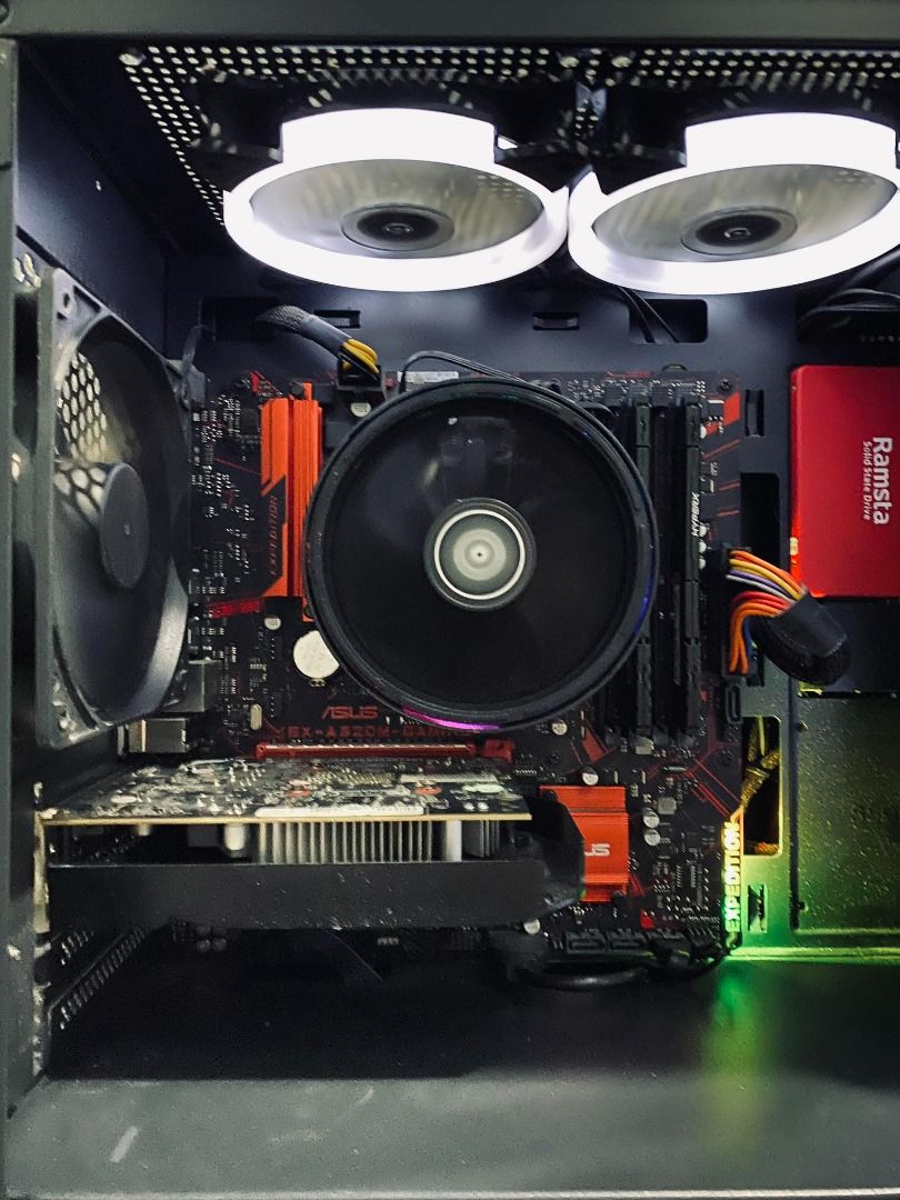 Gaming Pc Set Ryzen 5 2600 GTX 1050Ti 16GB HyperX Fury PC Unit ...