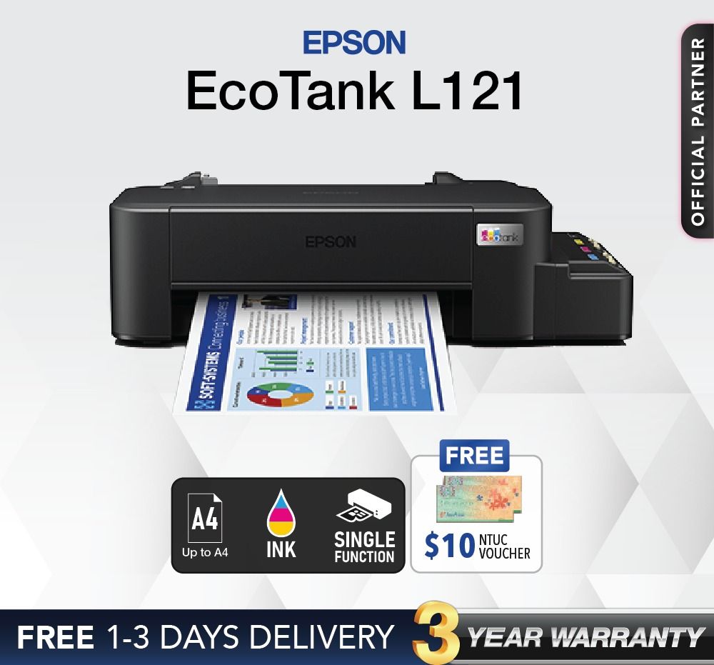 [SALE] Epson L121 EcoTank A4 Ink Tank Printer, Computers & Tech ...